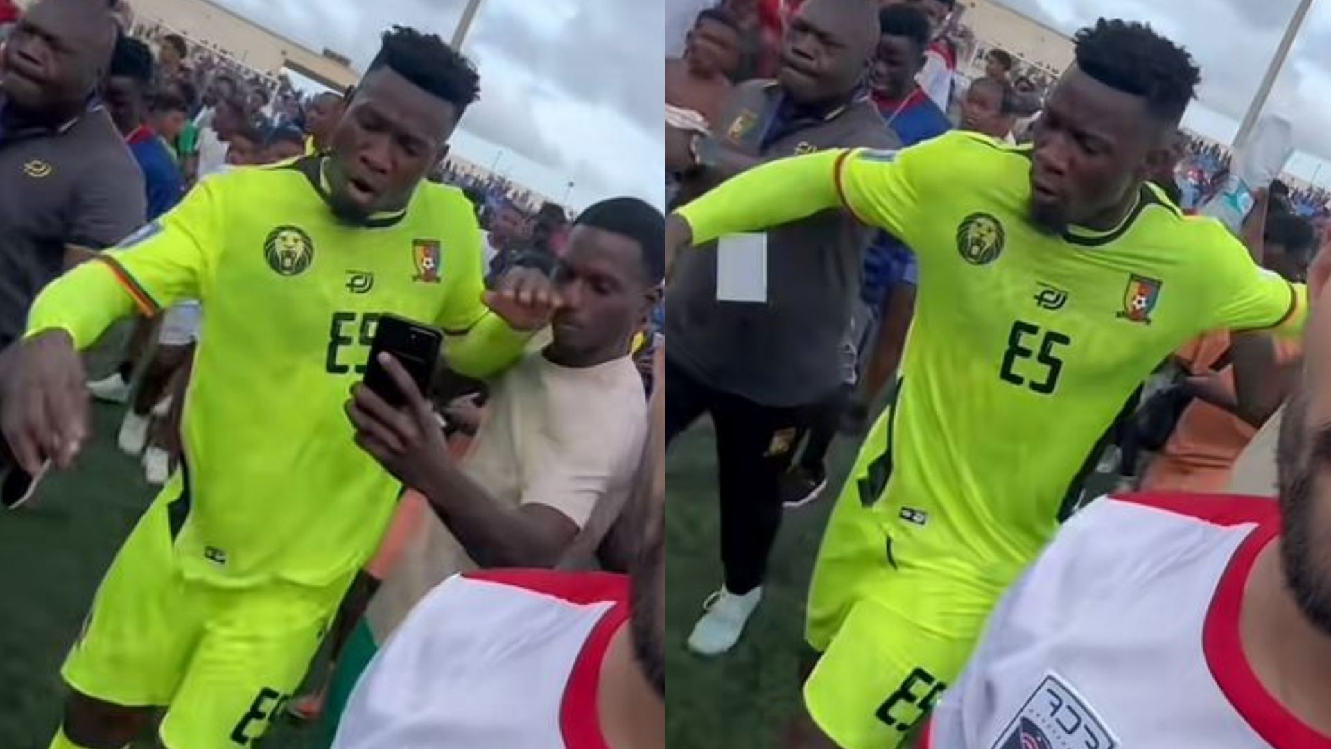 VIDEO: Man Utd goalkeeper Andre Onana spotted violently shoving fan after costly mistake in ...